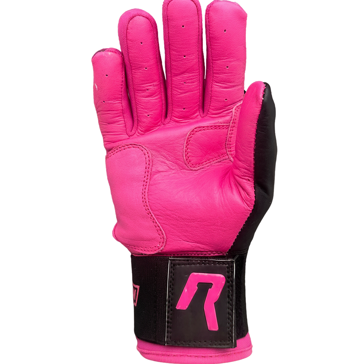Pink Black Long Cuff Batting Gloves | Built for Power | Roman Gloves ...